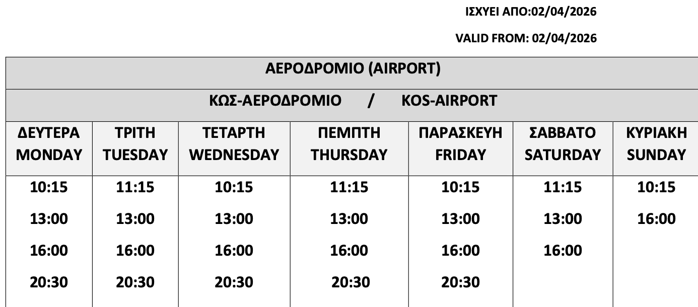 How to Get from Kos Airport by Bus: Routes, Prices & Schedules 2026